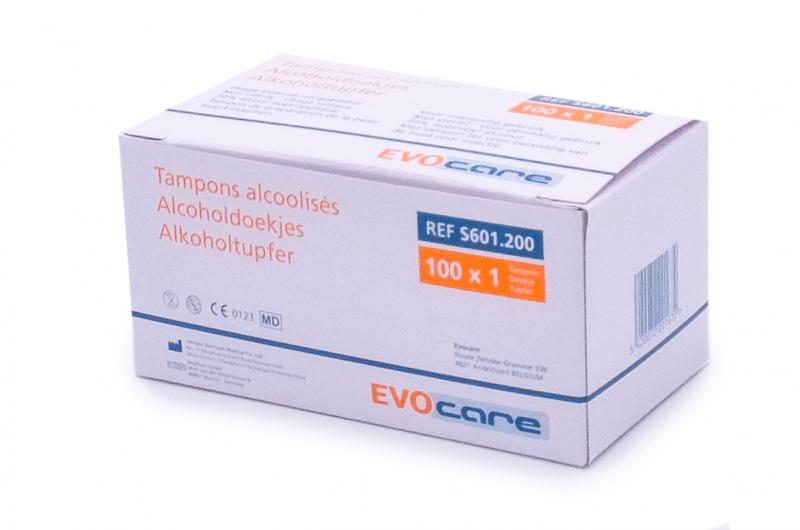 Tampons alcoolisés 3 x 6 cm. Boîte de 100 | Injection et Prélèvement ...